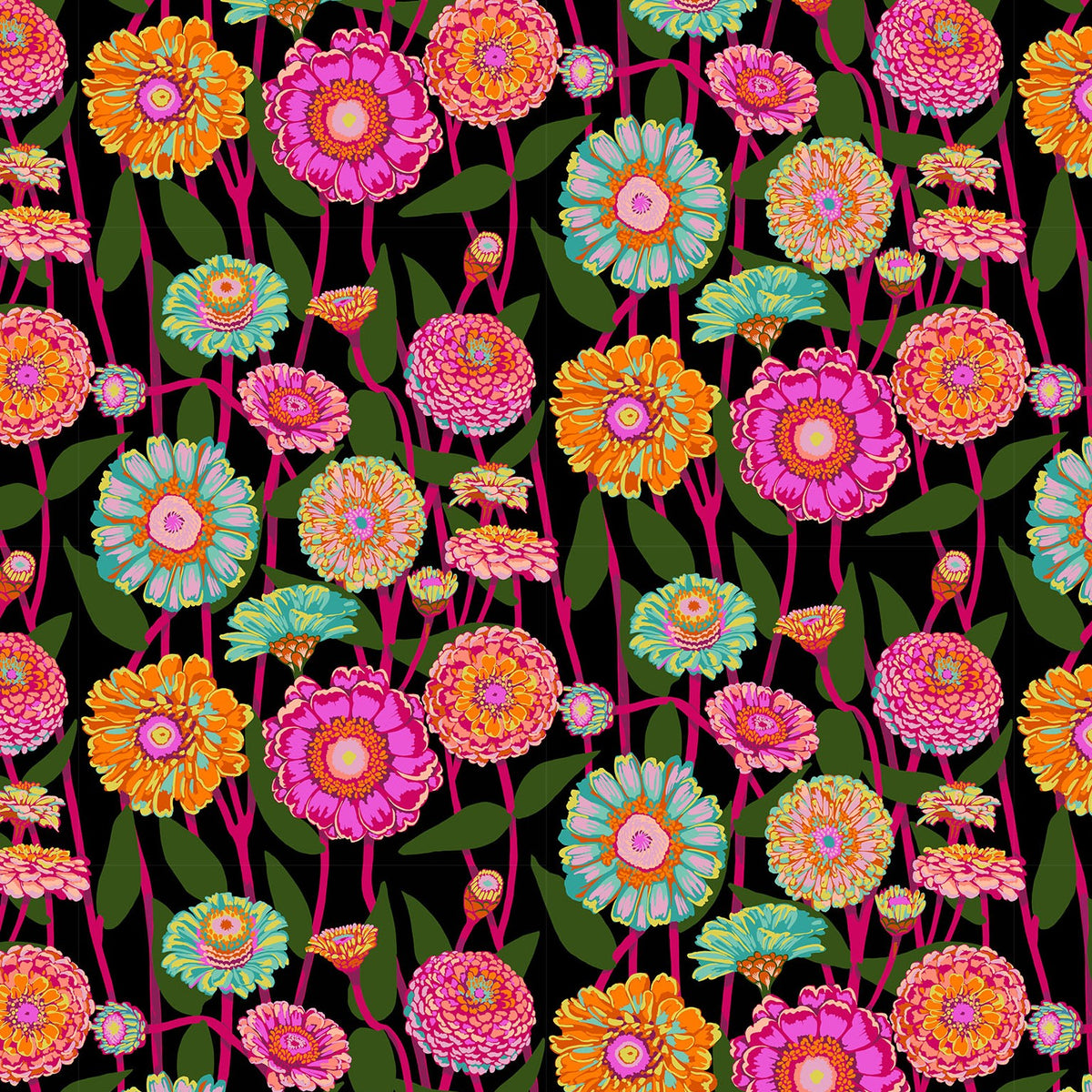 Anna Maria - Jumpstart - Zinna Show - Berry - Anna Maria Textiles Fabr ...